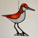 Stained Glass Sandpiper Suncatcher: Handmade Coastal Window Decor - Etsy