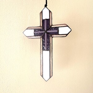 Handmade Stained Glass Cross: Vibrant Christian Home Decor - Etsy