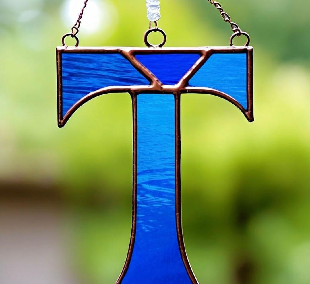 Stained Glass Letter T Handmade Decorative Alphabet Art Custom Monogram ...