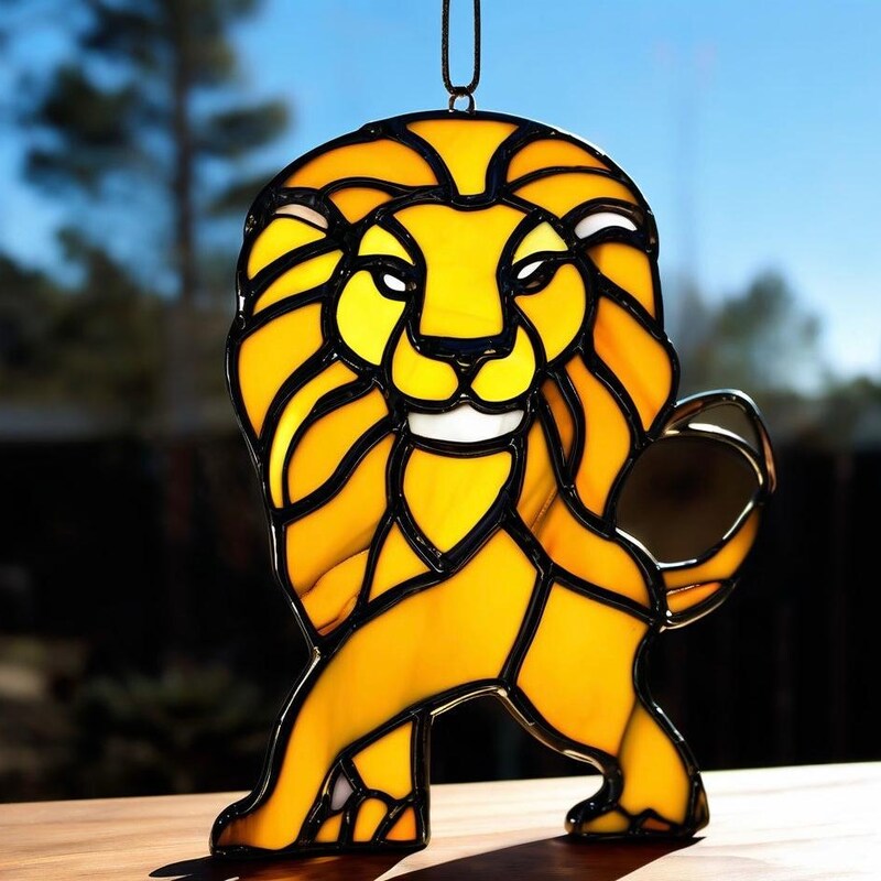 Stained Glass Lion - Etsy
