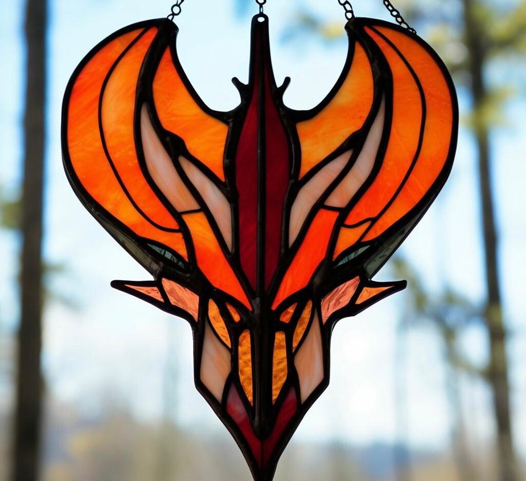 Stained Glass Devil Suncatcher: Gothic Halloween Window Decor - Etsy