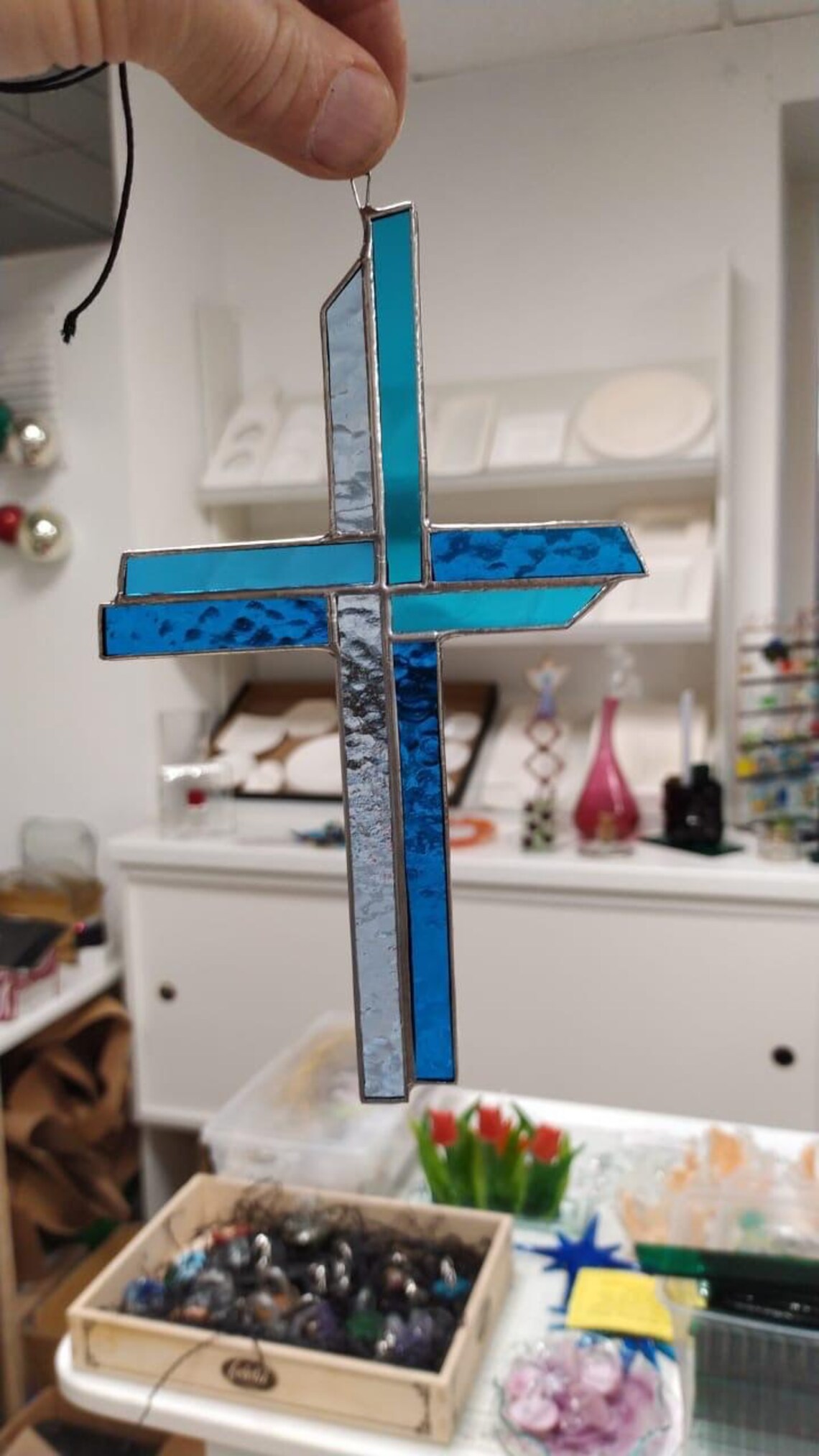 Handmade Stained Glass Cross: Christian Religious Home Decor - Etsy