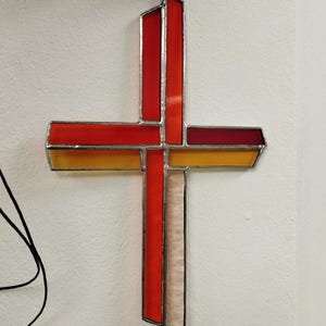 Stained Glass Cross Pattern: DIY Suncatcher Template (PDF Download) - Etsy
