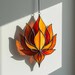 Handmade Stained Glass Fire Suncatcher: Vibrant Flame Window Hanging - Etsy