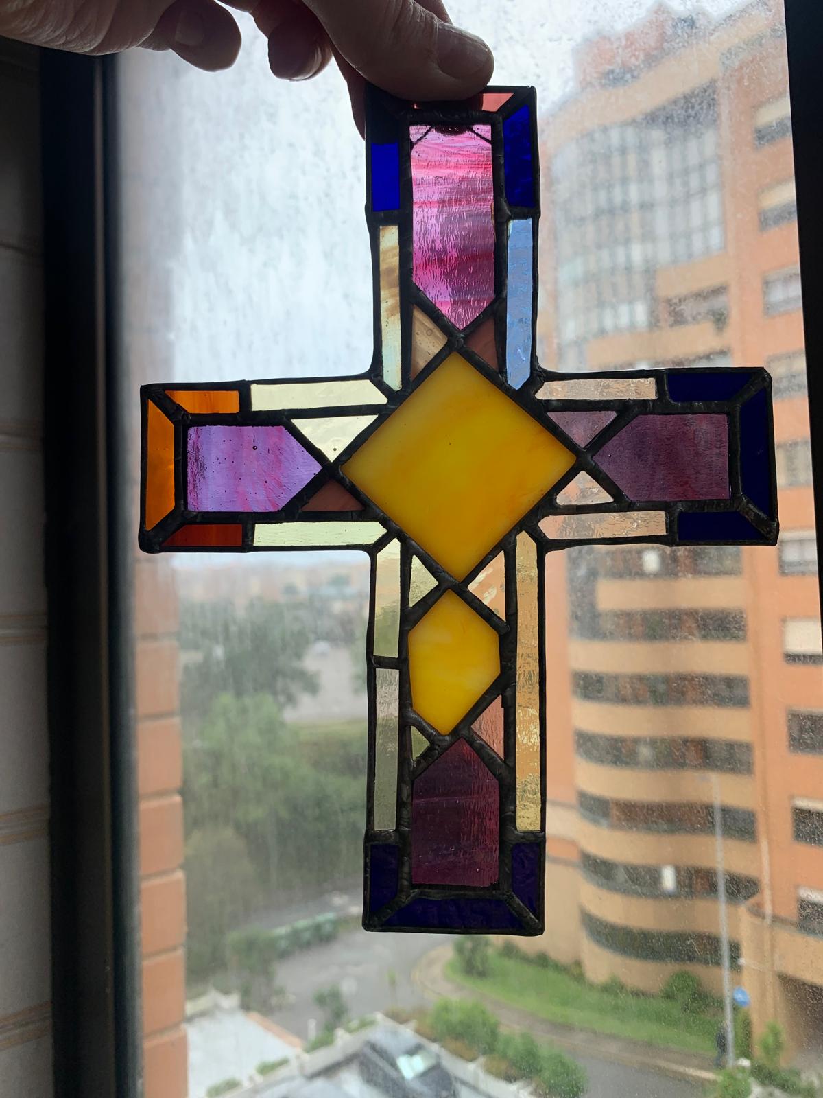 Handcrafted Stained Glass Cross: Christian Home Decor, Spiritual Gift ...