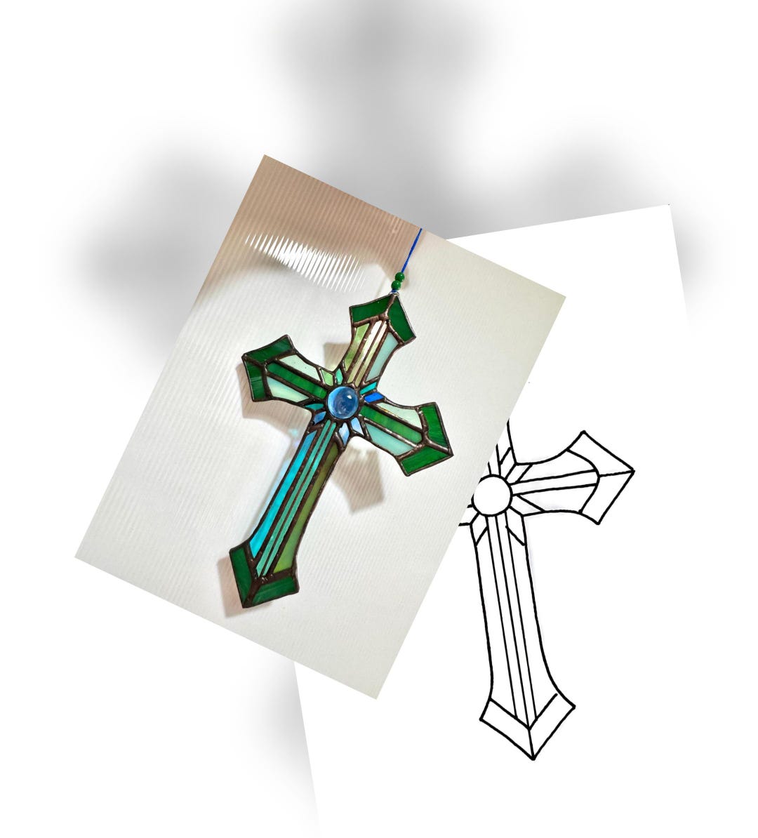 Stained Glass Pattern Cross PDF – Digital Download, DIY Templates for ...
