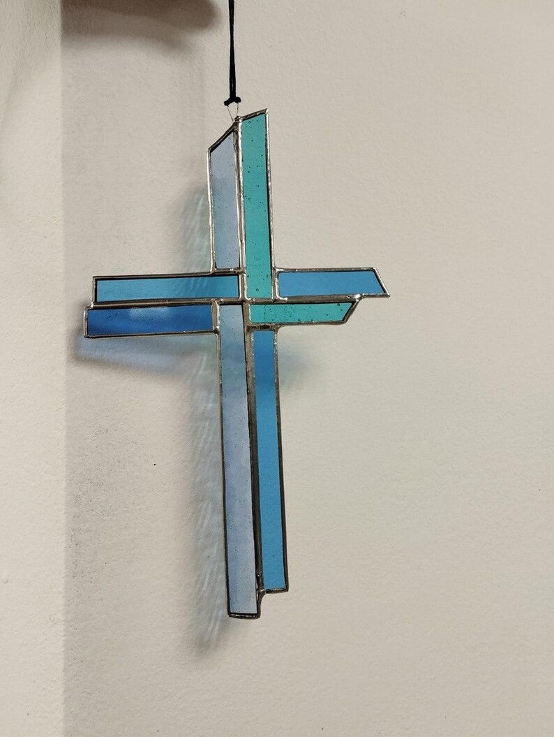 Stained Glass Cross Pattern: DIY Suncatcher Template (PDF Download) - Etsy