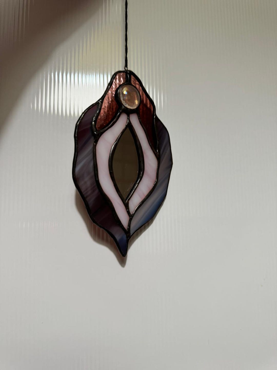 Stained Glass Yoni Suncatcher Handmade Window Abstract Vagina Modern ...