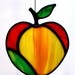 Stained Glass Apple Suncatcher: Handmade Vibrant Window Ornament - Etsy
