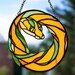 Stained Glass Snake Suncatcher: Handmade Serpent Window Ornament - Etsy