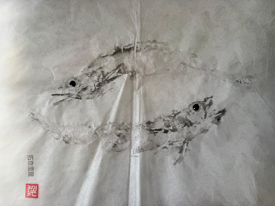 Hake Fish Gyotaku Print | Merluza Traditional Japanese Fish Coastal ...