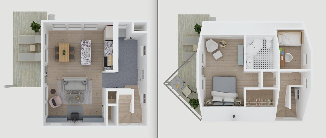 Tiny House Architecture Plan | Modern Home Build | Small Cottage House ...