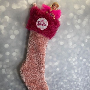Handmade Holiday Stocking and Matching Barbie Doll - Etsy