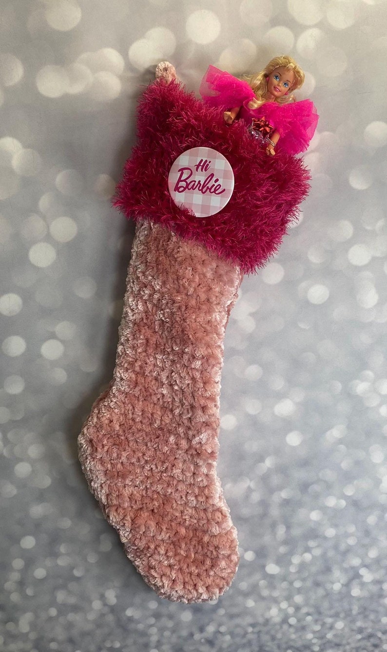 Handmade Holiday Stocking and Matching Barbie Doll - Etsy