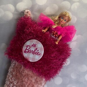 Handmade Holiday Stocking and Matching Barbie Doll - Etsy