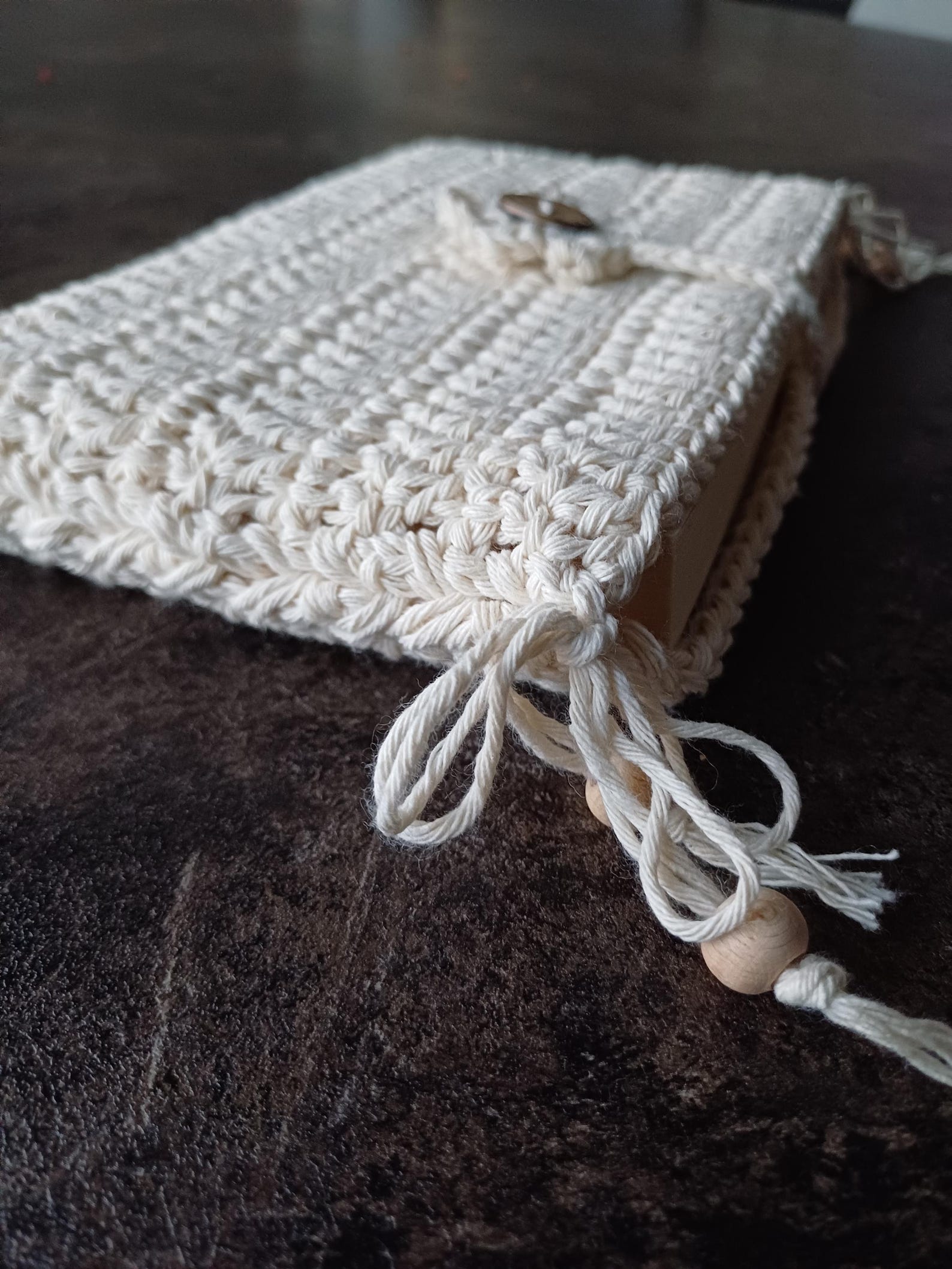 Boho Crochet Book Sleeve With Floral Accent – Soft and Protective Book ...