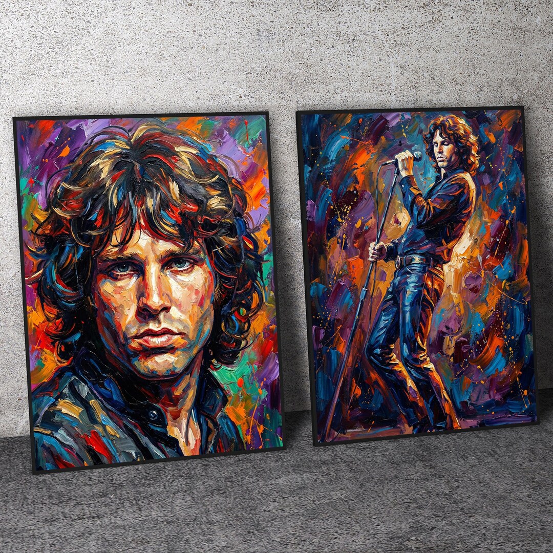 Jim Morrison Wall Art, the Doors Poster, Lizard King Print, Psychedelic ...