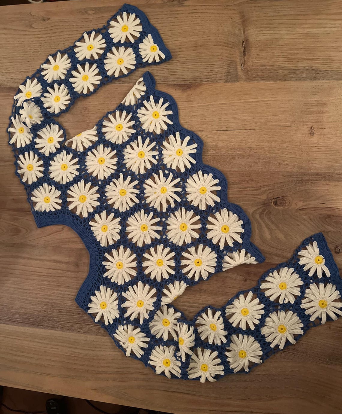 Handcrafted Crochet Daisy Sweater, Boho Style - Etsy
