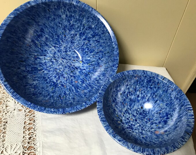 Brookpark Melamine Melmac Blue Multi Colored Confetti Serving - Etsy