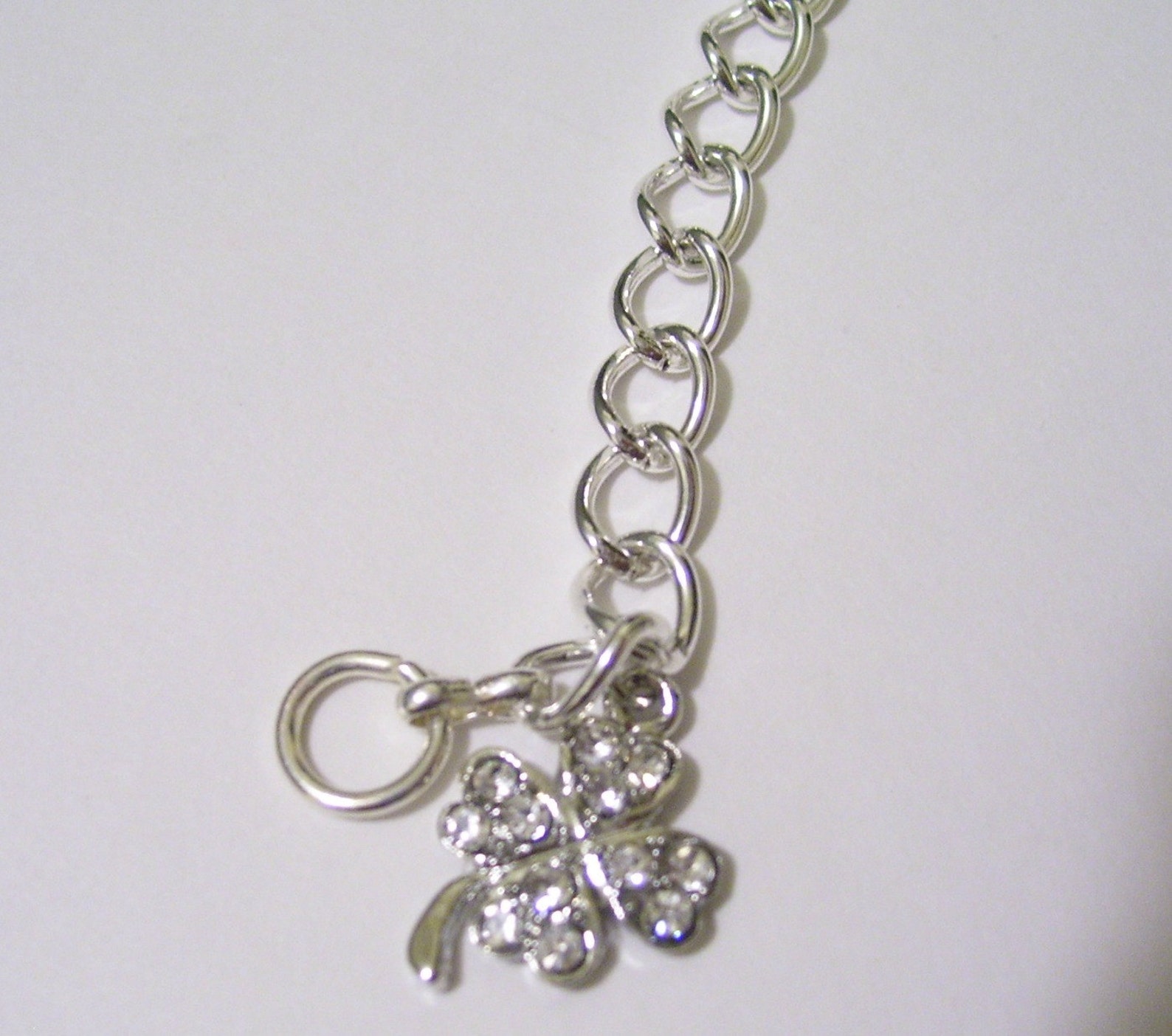 Four Leaf Clover Silver Rope Chain - Etsy