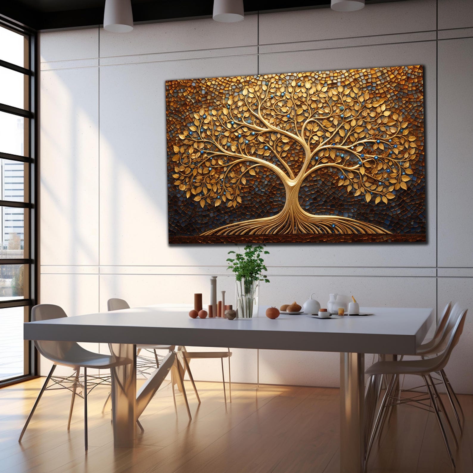 Tree of Life Tempered Glass Wall Art, Life of Tree Wall Decor,tree of ...