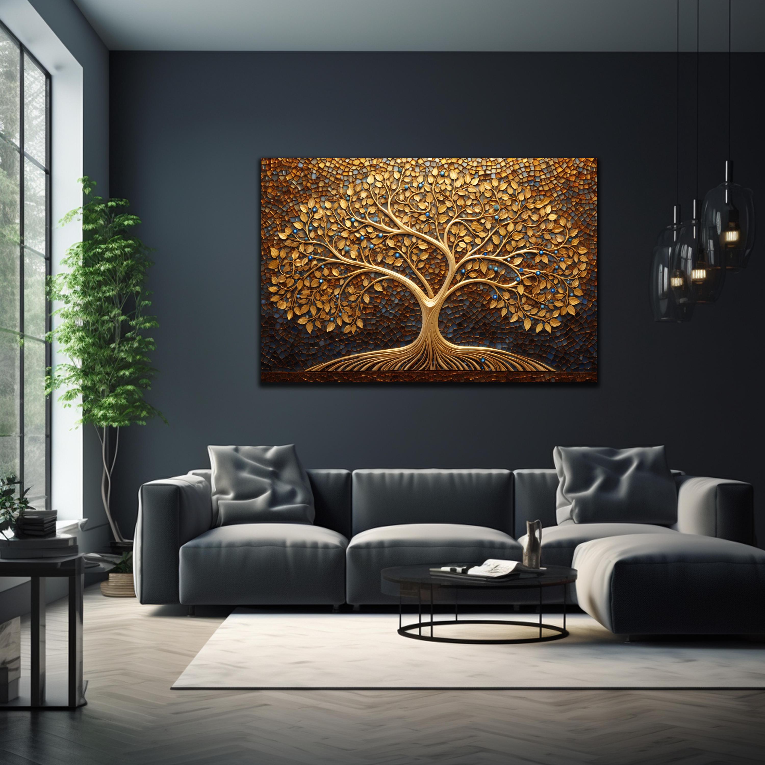 Tree of Life Tempered Glass Wall Art, Life of Tree Wall Decor,tree of ...