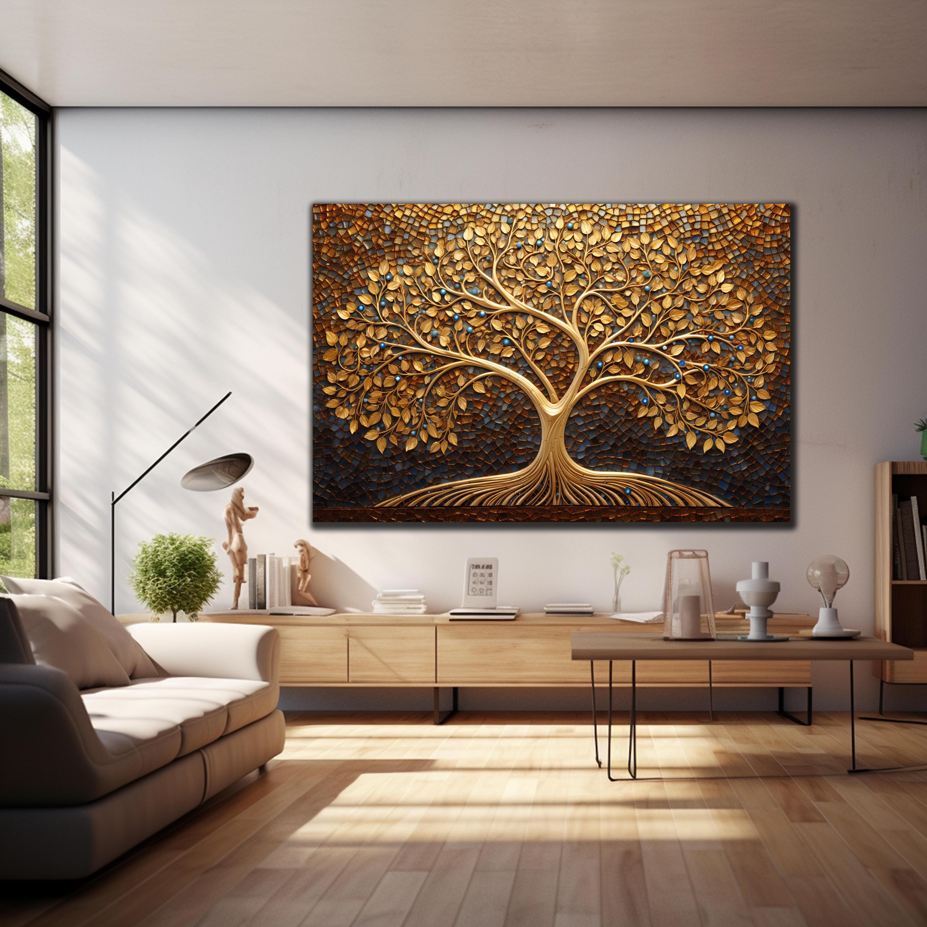 Tree of Life Tempered Glass Wall Art, Life of Tree Wall Decor,tree of ...