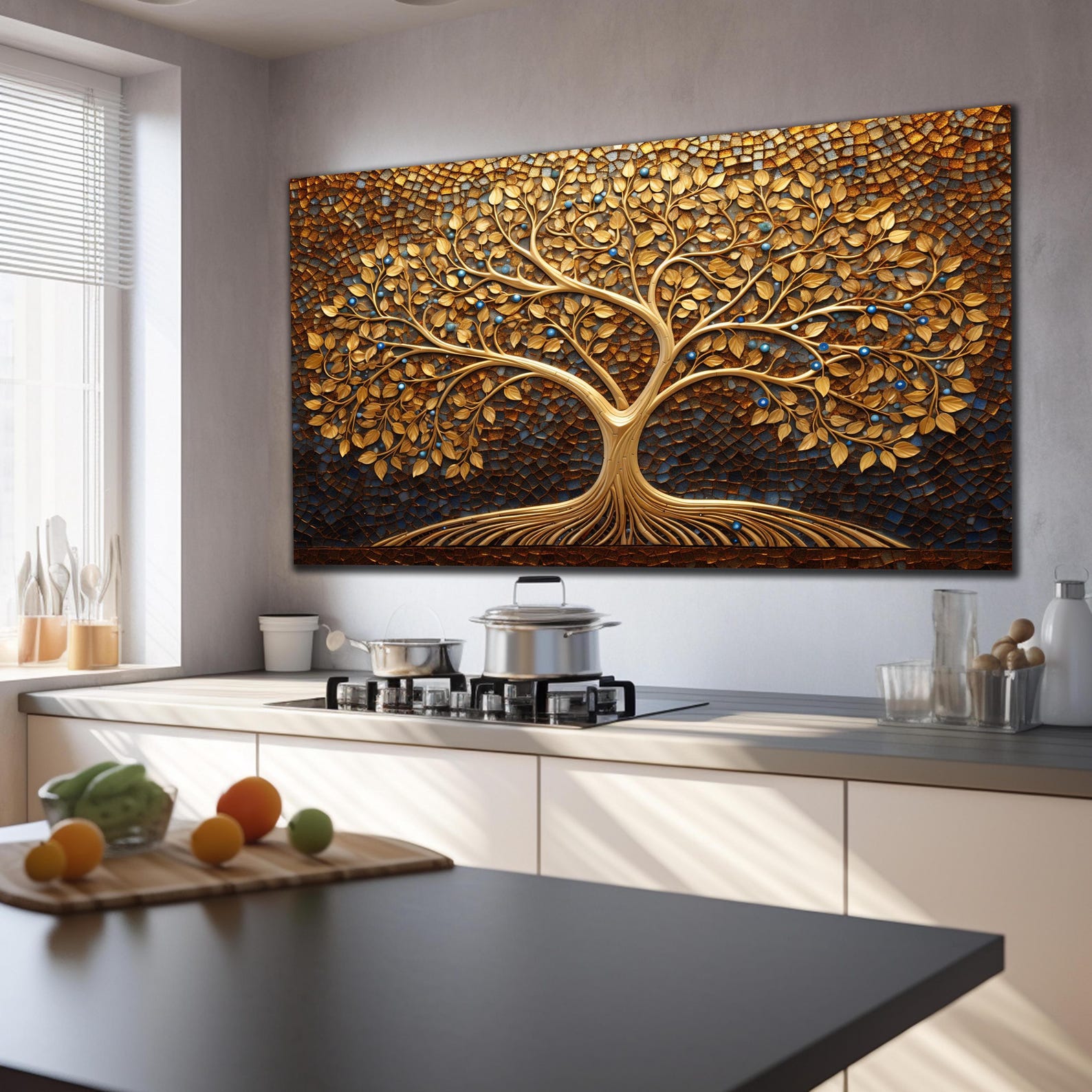 Tree of Life Tempered Glass Wall Art, Life of Tree Wall Decor,tree of ...