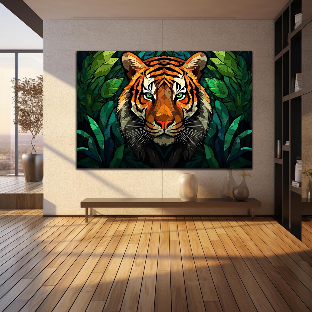 Tiger Wall Decor,tiger Tempered Glass Wall Art,tiger Glass Wall Art ...