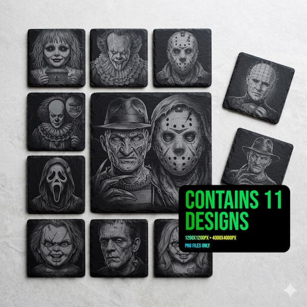 Horror Themes Coasters - Etsy