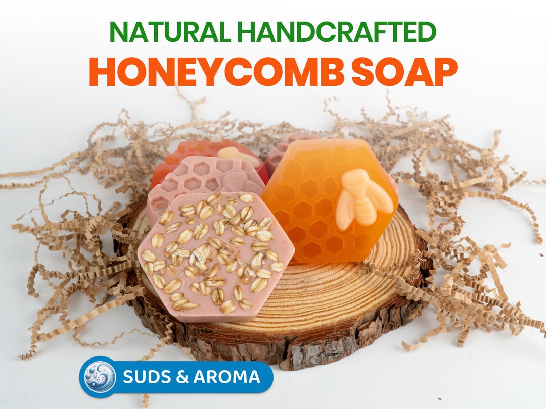 Natural Handcrafted Honeycomb Soap. Sweet Moisturizing Bee Bar. Elegant ...