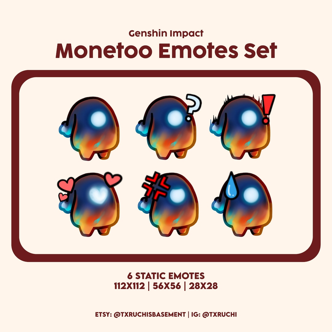 Monetoo Emotes | Genshin Impact | Natlan | Monetoo | Twitch Emotes ...