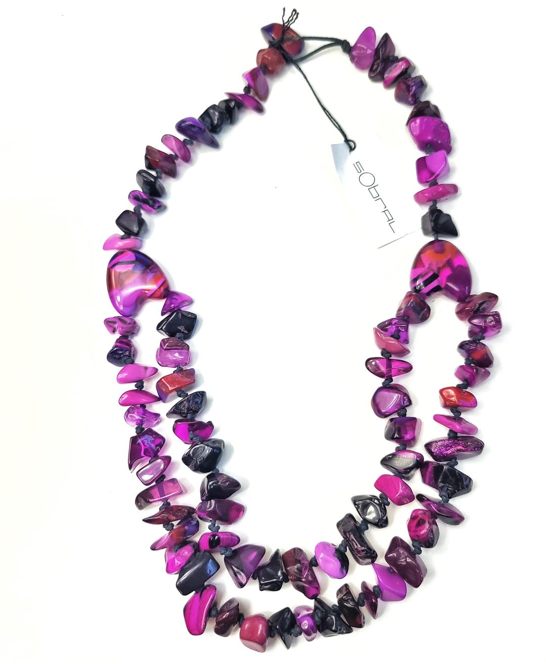 Sobral Orient Express Double Strand Purple Beads Artist Made Necklace ...