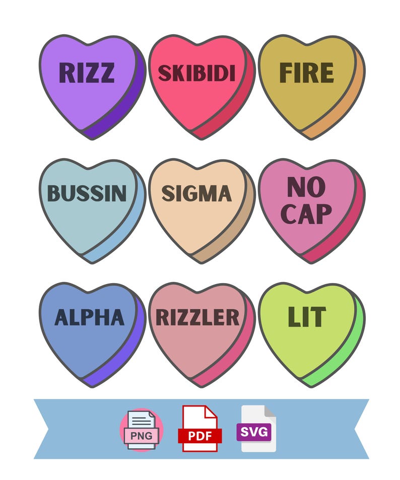 Skibidi Valentine's Day PNG SVG: Funny Meme Love Design (digital ...