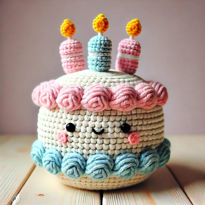 Amigurumi Birthday Cake Crochet Pattern Handmade Gift - Etsy