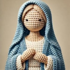 Cute Crochet Pattern Christian Nativity Handmade Set | Baby Jesus, Mary ...