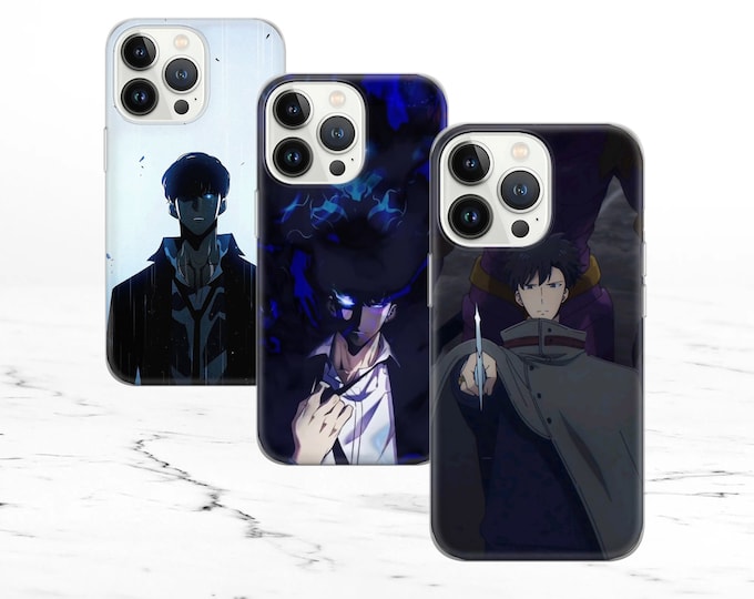 Solo Leveling Phone Case Jinwoo Cover for iPhone 16 Pro, 15, 14, 13, 12 ...