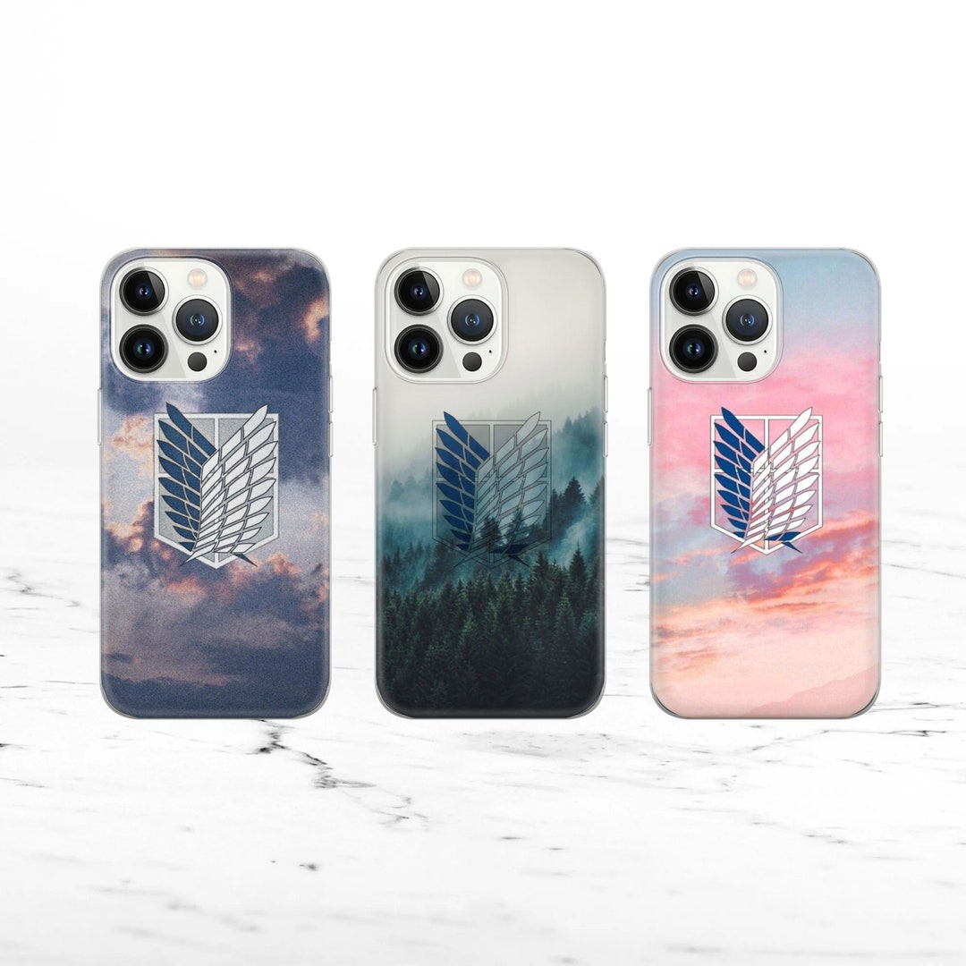 Attack on Titan Phone Case Anime Cover for iPhone 16 Pro, 15, 14, 13 ...