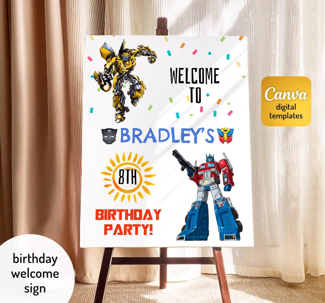 Transformers Welcome Sign In, Printable Birthday Party Rescue Bots ...