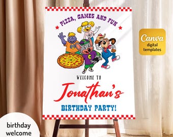 Chuck-e-cheese Welcome Sign Template, Printable Birthday Party Mouse ...