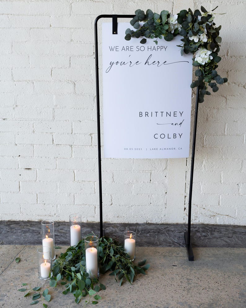 Sign Straps for Hanging Welcome Sign Stand for Bridal Shower Sign ...