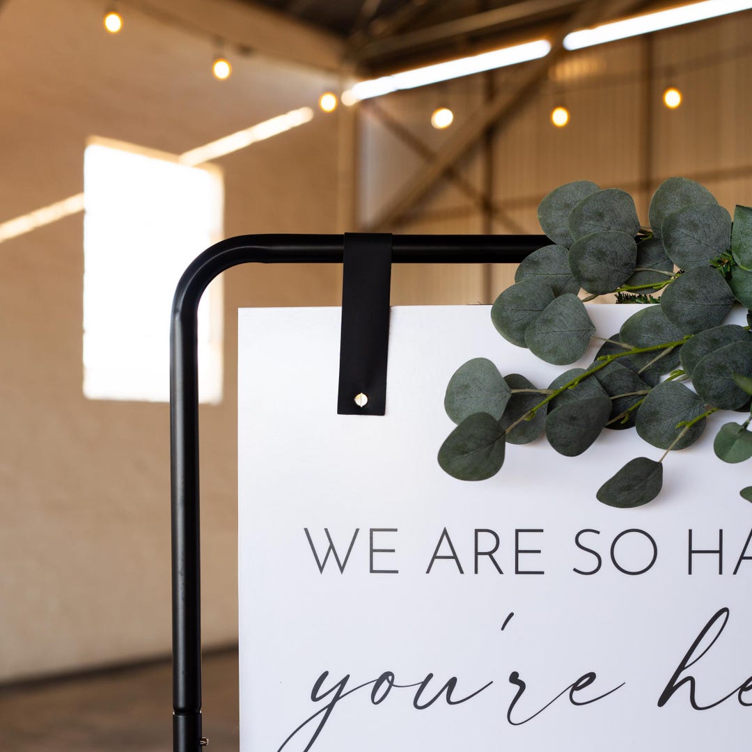 Leather Sign Straps for Hanging Sign / Wedding Welcome Sign / Seating ...