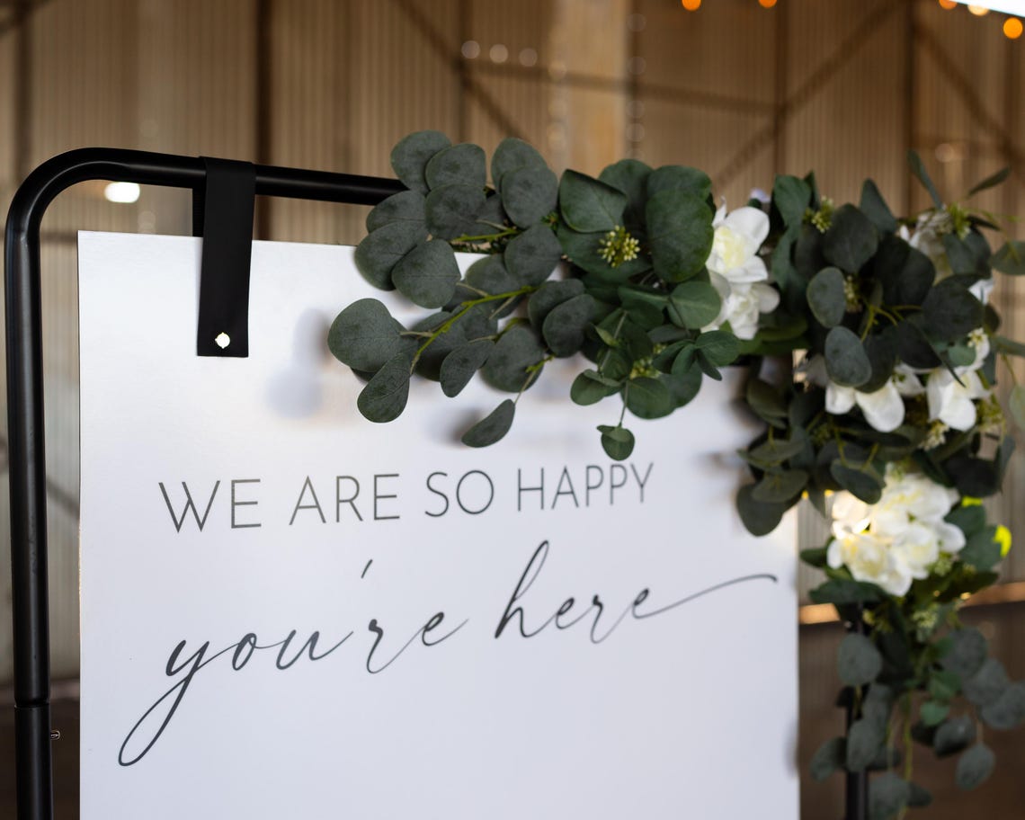 Adjustable Metal Arch Stand for Wedding Welcome Sign, Black/white/gold ...