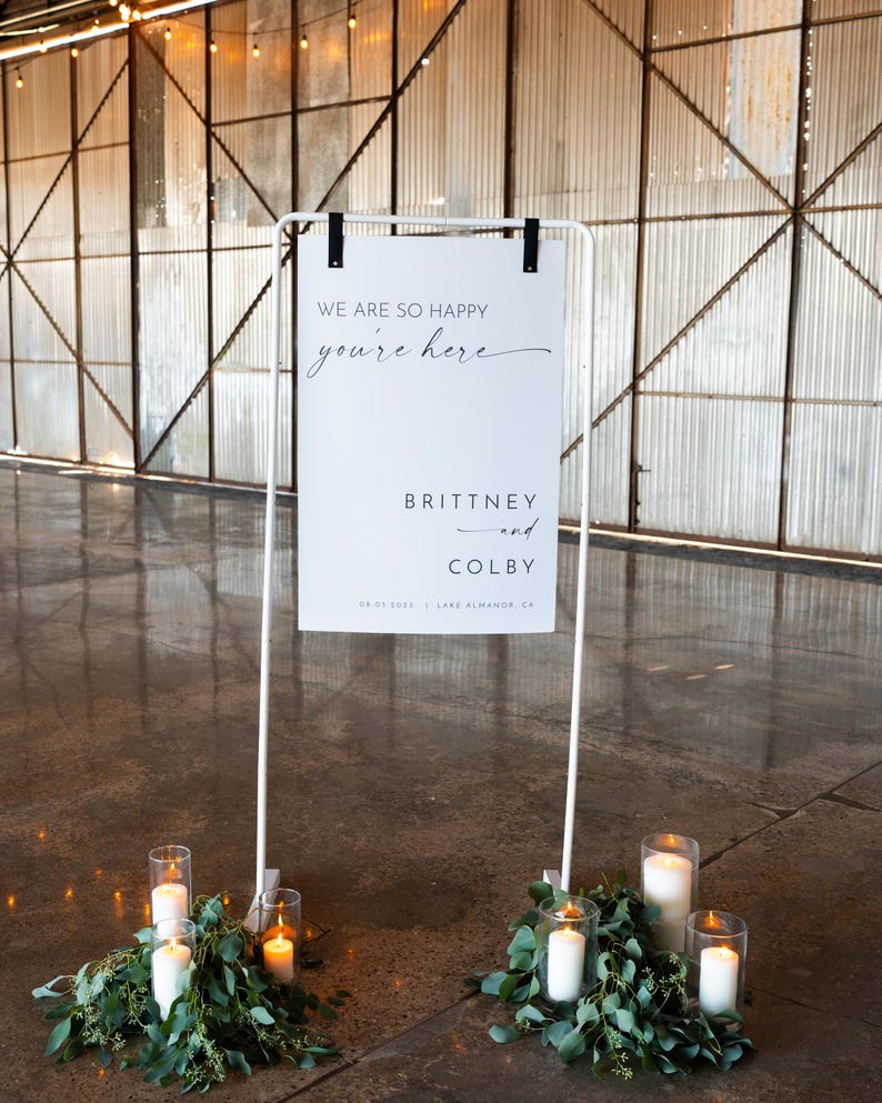 Sign Straps for Hanging Welcome Sign Stand for Bridal Shower Sign ...