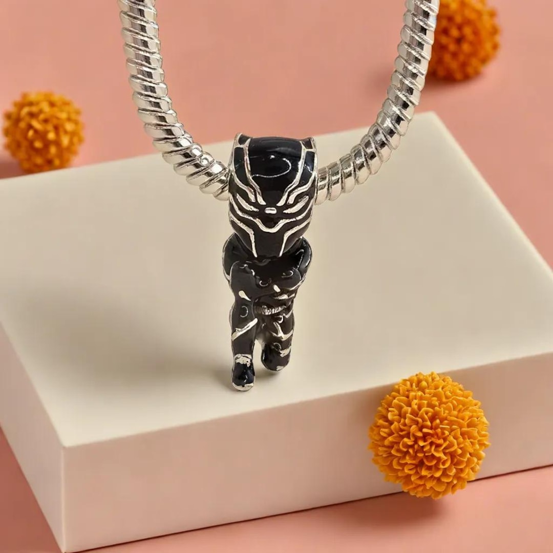 Black Panther Charm Movie Panther Charm Women Bracelet Charm Minimalist ...