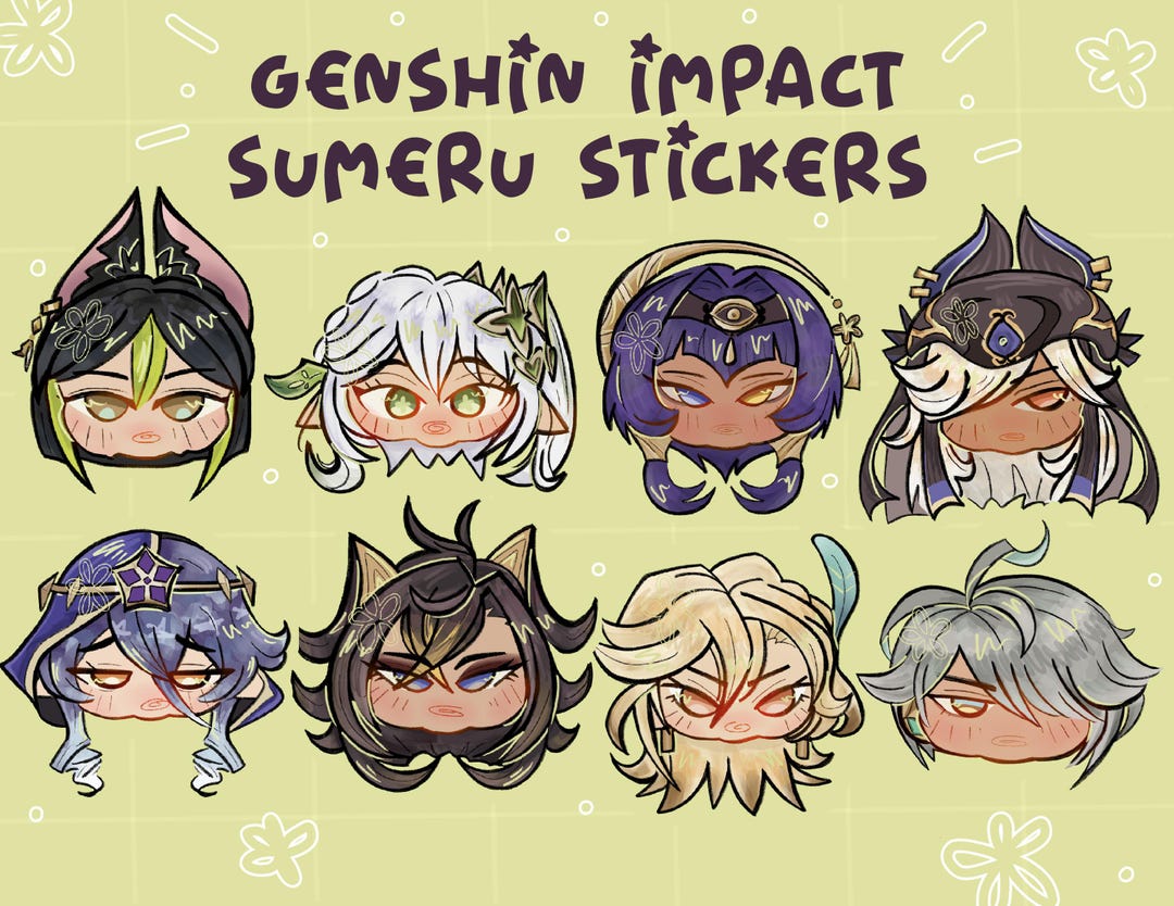 Genshin Impact : Sumeru Character Stickers - Etsy