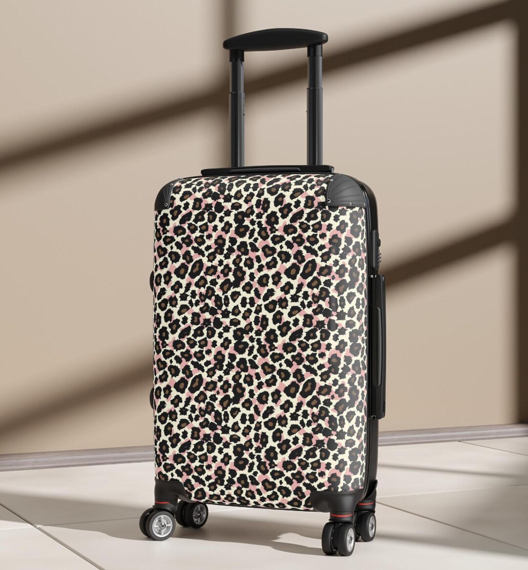 Customizable Travel Luggage With Name or Initials Classic Leopard ...