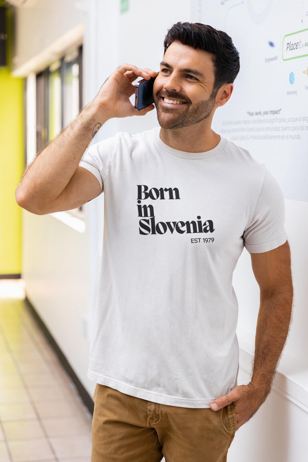 Born in Slovenia T Shirt Personalized Year Heritage Unisex Bella Canvas ...