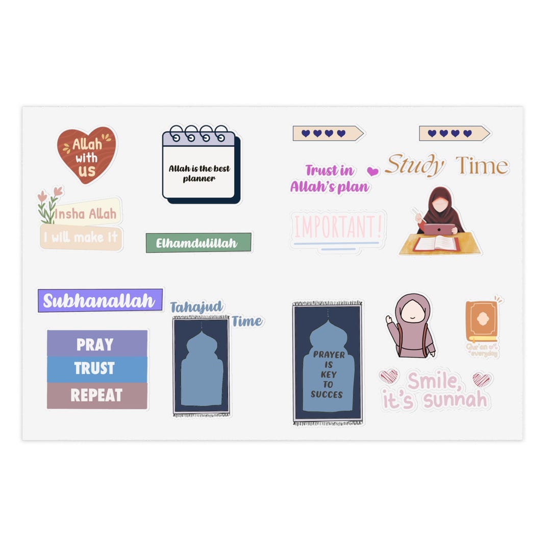 Islamic Sticker Sheets, Muslimah Quotes Stickers, Smile is Sunnah ...