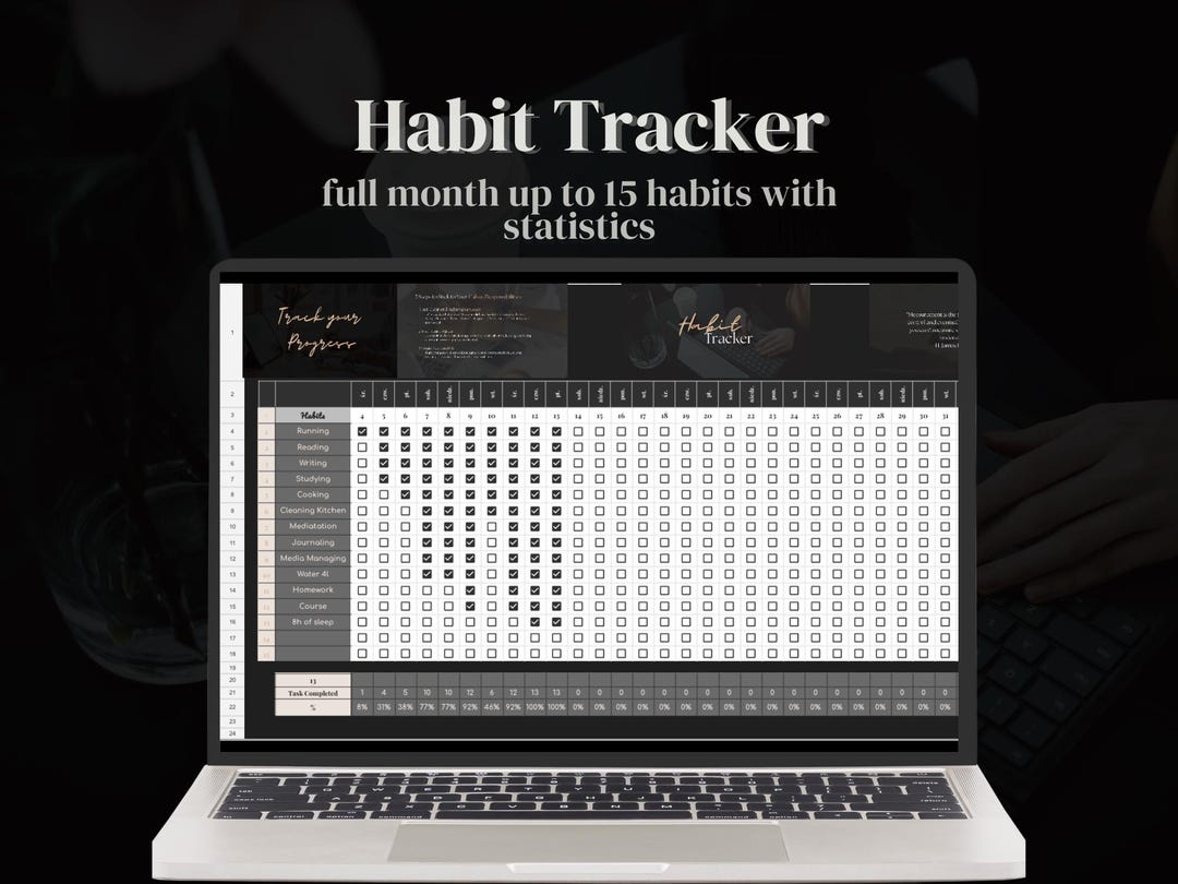 Habit Tracker PLUS Assignment Tracker Task Planner Daily Habit Tracker ...